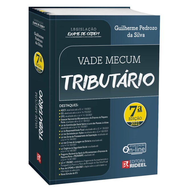 Livro Vade Mecum Tributário: Legislação Exame de Ordem - Silva - Rideel Livro Vade Mecum Tributário: Legislação Exame de Ordem - Silva - Rideel